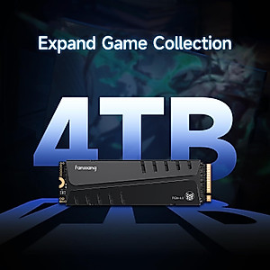 fanxiang S770 1TB NVMe M.2 SSD for PS5 - with Heatsink and DRAM, Up to 7300MB/s, PCIe 4.0, Suitable for Playstation 5 Memory Expansion, Game Enthusiasts, IT Professionals