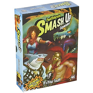 Smash Up It's Your Fault Expansion - AEG, Board Game, Card Game, Player's Choice, Superheroes, Sharks, Tornados, Dragons, and More, 2 to 4 Players, 30 to 45 Minute Play Time, for Ages 10 and Up