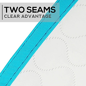 Baby Diaper Changing Mat - 31,5 x 25,5 inch Waterproof Portable Travel Changing Pad - Wipable Liners for Newborn Todlers Kids - Foldable Large Baby Nappy Changer Mat (White w/Turquoise Changing mat)