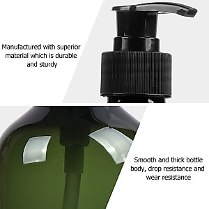 Cabilock Empty Soap Bottles Travel Shampoo Bottles 4Pcs Empty Plastic Cylinder Lotion Bottles Dispenser Refillable Jar for Body Wash Massage Lotion Travel 500ML (Green) Travel Lotion