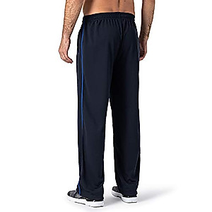 MAGNIVIT Men's Athletic-fit Run Sport Pant Training Fitness Trousers with Zippered Pockets Blue
