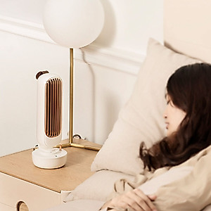 GLOGLOW Tower Fan with 220ml Water Tank Oscillating Tower Fan Small Quiet Fan with 3 Speeds 3 hrours Regular Long Spray, 6 hours Fixed Time Spray for Bedroom Office