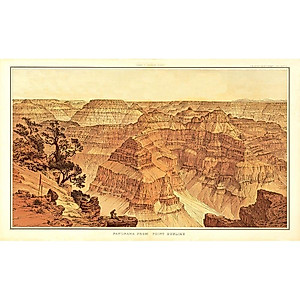 ArtDirect Grand Canyon, Point Sublime Arizona - Bien 1882 III 10x6 UnFramed Art Print Poster Ready for Framing by Bien
