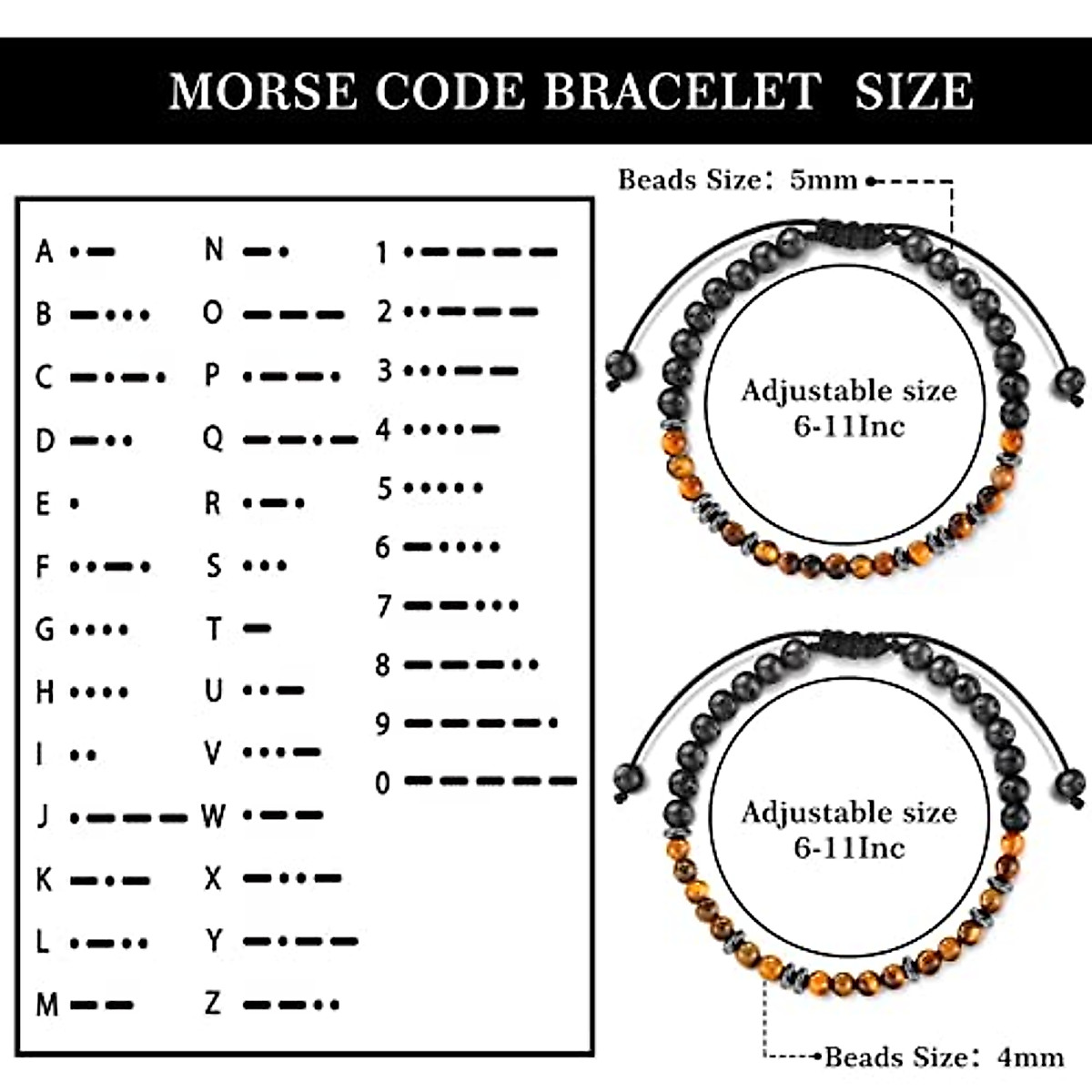 Believe Bracelets Morse Code Bracelets Gifts, Tiger Eye Beads Lava Rock Bracelets Morse Code Bracelets for Women Best Friend Friendship Gifts Inspirational Funny Birthday Gifts for Women Teen Girls