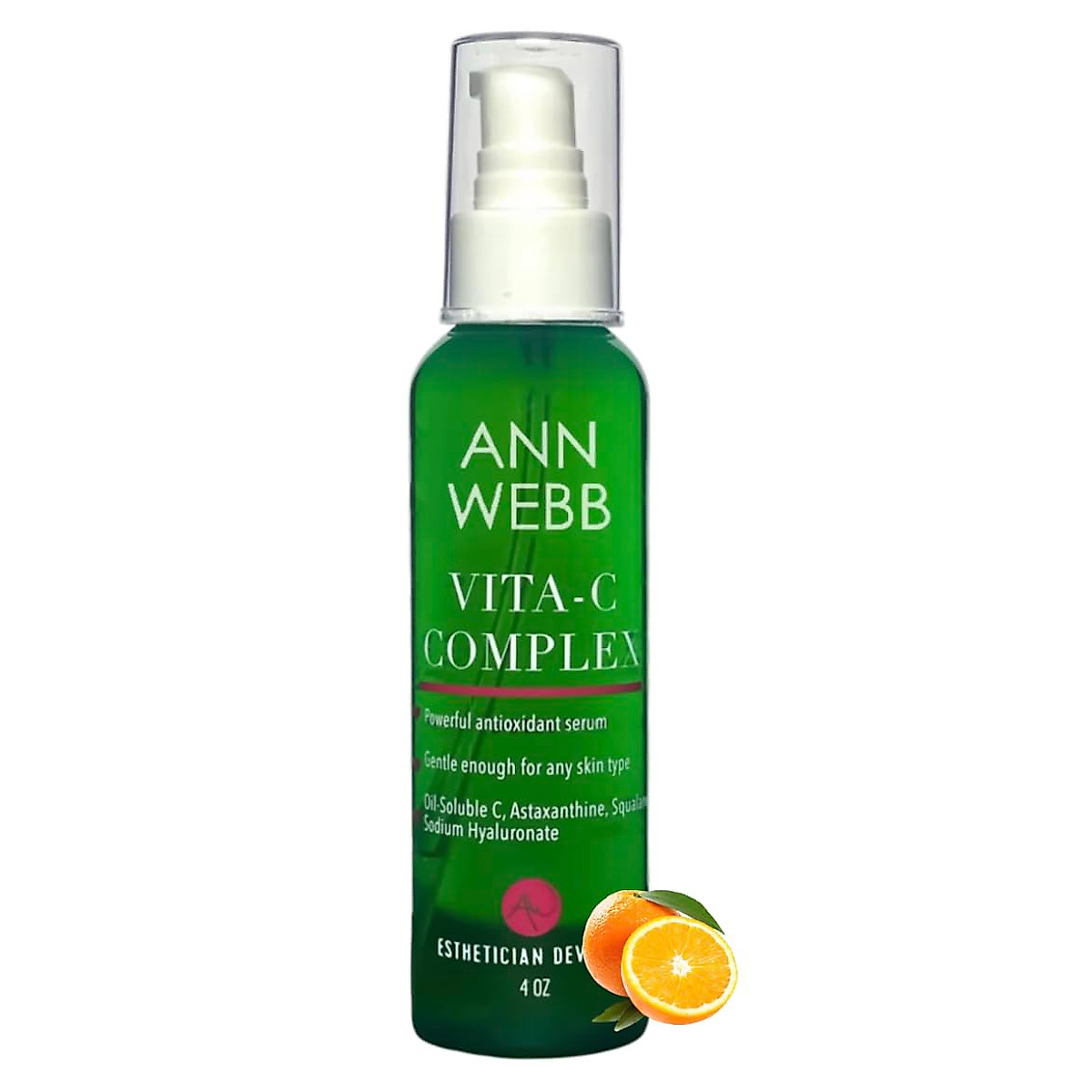 ANN WEBB Skin Care Vitamin C Serum - Firmer, Brighter, more Radiant Skin. Vit C Serum w/Vit E, Hyaluronic Acid & packed w/Powerful Anti-aging, Damage-Repairing, UV-protecting Anti-oxidants. 2oz