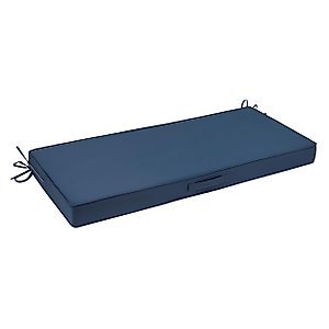 Lokex Custom Waterproof Patio Bench Cushions for Indoor & Outdoor Furniture with Ties, 105+ Color Bay Window Seat Cushions Indoor