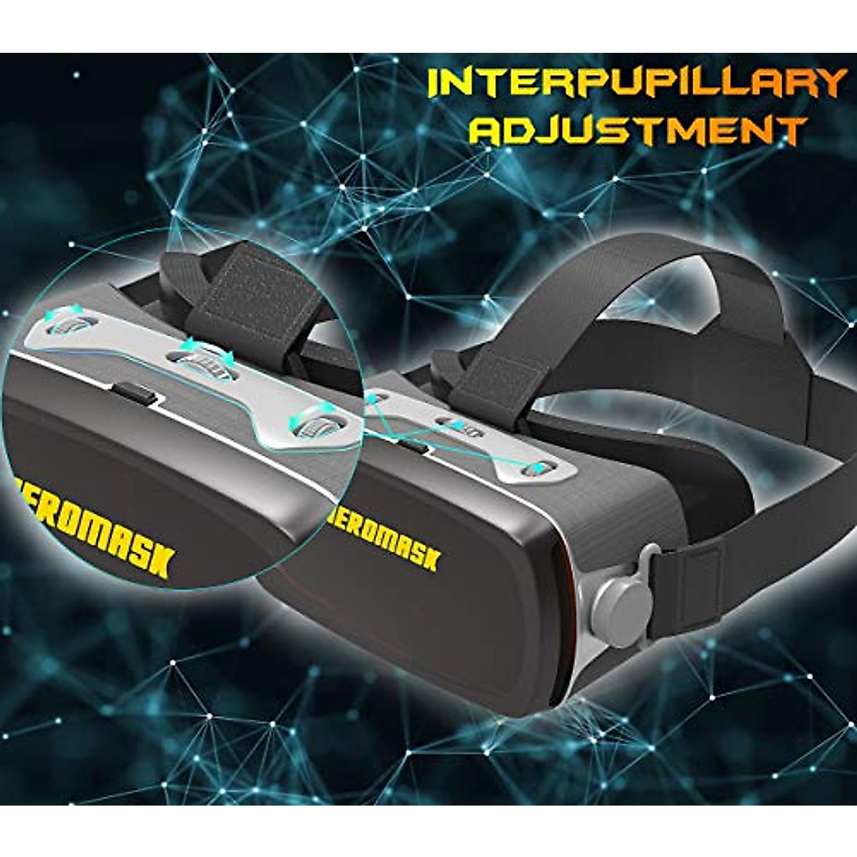 VR Headset with Controller - Virtual Reality Gaming - 3D Glasses Compatible with iPhone 11 XR Samsung Galaxy s10 Xiaomi mi 9. Apple & Android Phone- Professional VR Goggles with Button- Heromask PRO