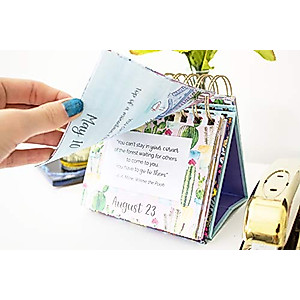 bloom daily planners Undated Perpetual Desk Easel/Inspirational Standing Flip Calendar - (5.25" x 5.5") (The Best is Yet to Come)