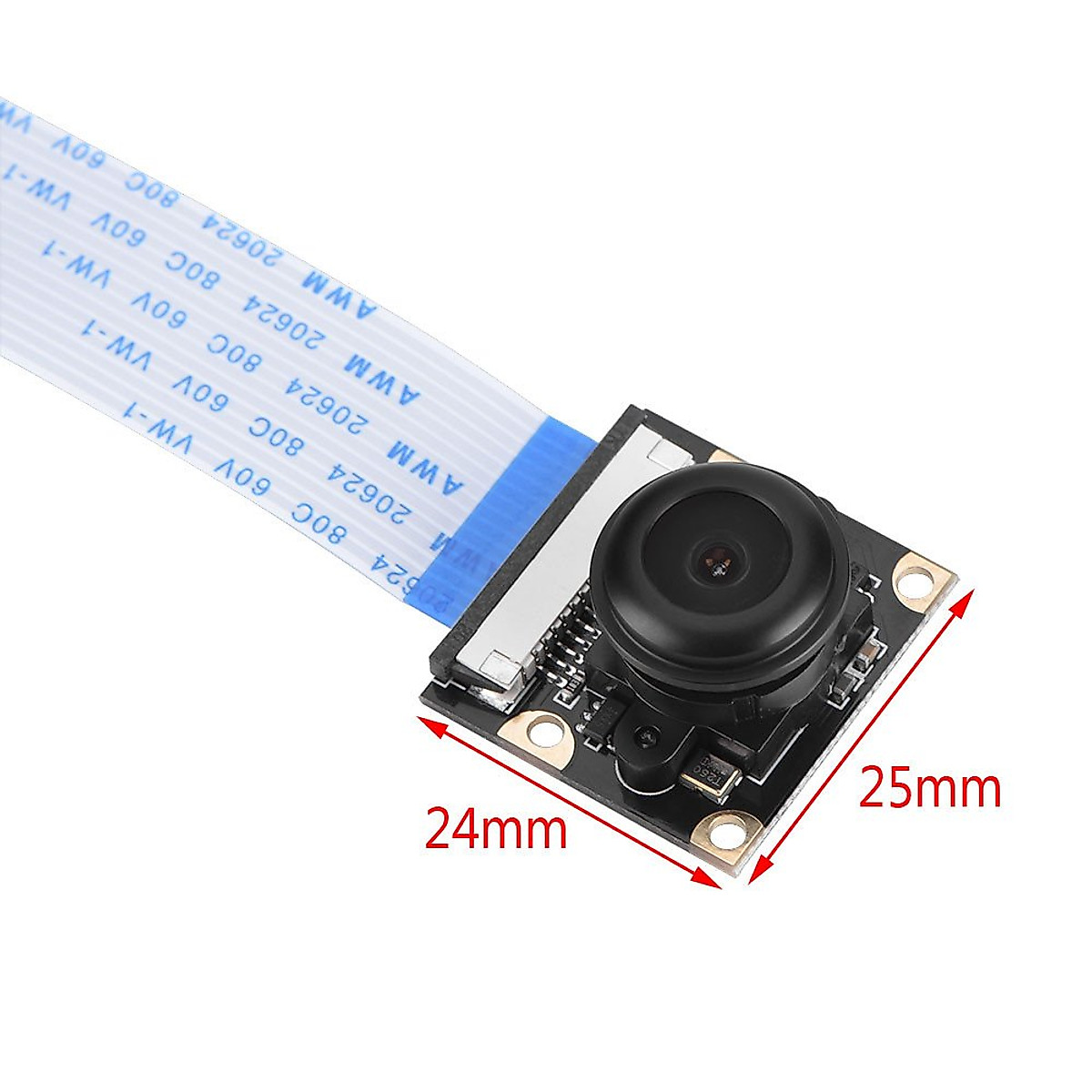 Fisheye Wide Angle Camera Module,1080P Professional Camera Module with 5MP OV5647 Webcam Sensor and Adjustable Lens for 2/3/B+/