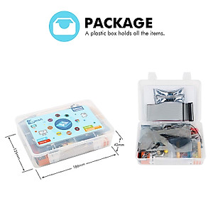 Keywish Ultimate Starter Kit Compatible with Raspberry Pi 4 B 3 B+ 400, 434 Pages Detailed Tutorials, Python C Java, 223 Items, 57 Projects, Learn Electronics and Programming, Solderless Breadboard