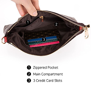 Chain Strap Small Crossbody Cellphone Purse for Women, Card Slots Clutch Shoulder Phone Bags (Red)