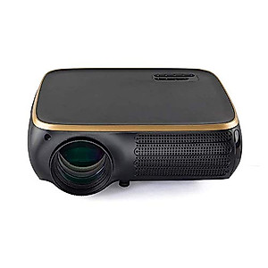 DROOS Mini Projector LCD Projector 950 Lumens 1920X1080dpi 1080P 4K HD 3D LED Projector 8G Portable Projector (Color : Black Gold,(projectors)