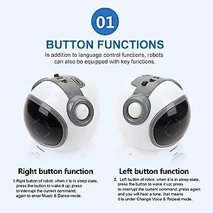 GoolRC 939A Pocket Robot Talking Interactive Dialogue Voice Recognition Record Singing Dancing Telling Story Mini Robot