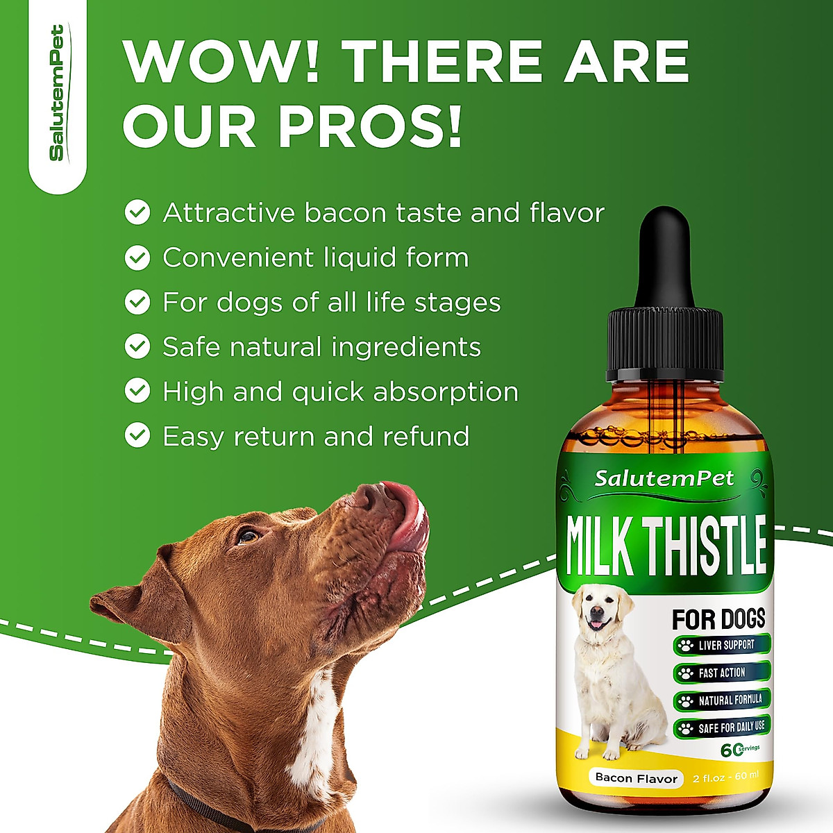 Milk Thistle for Dogs | Dog Liver Supplement | Milk Thistle Supplement for Dogs | Liver Support for Dogs | Liquid Milk Thistle for Dogs | Dog Supplements for Liver | Natural Product | 2 Pack х 2 Oz