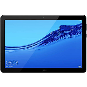 MediaPad T5 Tablet with 10.1" IPS FHD Display, Octa Core, Dual Harman Kardon-Tuned Speakers, 4G LTE, 2GB+16GB, International Version No Warranty (Black)