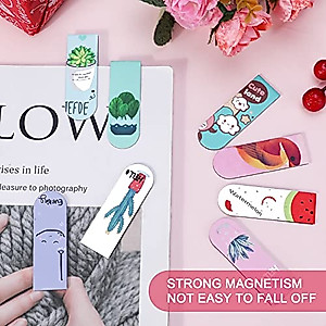 MWOOT 30Pcs Magnetic Bookmarks, Cute Assorted Magnet Page Markers Set, Cartoon Fruit Magnetic Page Clips Bookmark for Kids Students School Office Book Lovers Reading Supplies(30 Styles, 6x2CM)