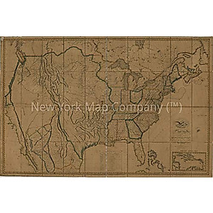 1818 Map| Map of the United States of America : with the contiguous British and Spanish pos