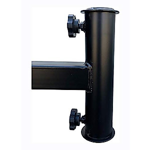 MAXXHAUL 50102 Hitch Mount Umbrella Holder - Durable and Sturdy - Great Support for Large Patio and Outdoor Umbrellas - Ideal for Traveling, Tailgating and Other Outdoor Events , Black