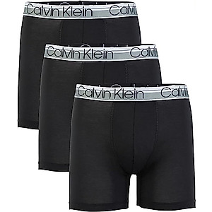 Calvin Klein Men`s Microfiber Boxer Briefs Pack of 3 Black