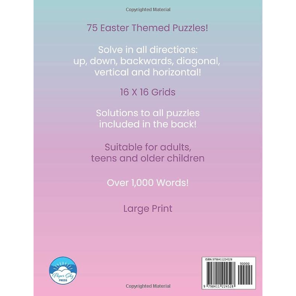 Easter Word Search Large Print: Easter Word Find Puzzle Book for Adults, Teens and Kids