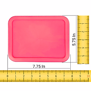 Replacement Lid for Pyrex Plastic Turqoise Cover 3 Cup (5.75" x 7.75") Bowl Rectangle 7210-PC (6-Pack)