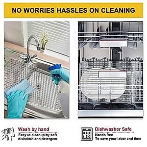 P&P CHEF Mini Grid Baking Racks Pack of 2, Stainless Steel Cooking Rack for Roasting Drying Grilling, 8.75'' x 6.25'' x 0.75'', Oven & Dishwasher Safe, Heavy Duty & Non Toxic