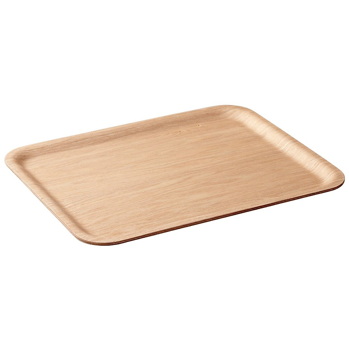 KINTO Nonslip Rectangular Willow Tray, 14.2 inch, Set of 6