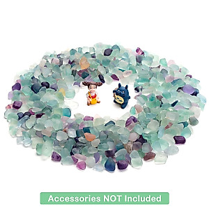 WAYBER Decorative Crystal Pebbles, 1 Lb/460g (Fill 0.9 Cup) Natural Quartz Stones Aquarium Gravel Sea Glass Rock Sand for Fish Turtle Tank/Air Plants Decoration