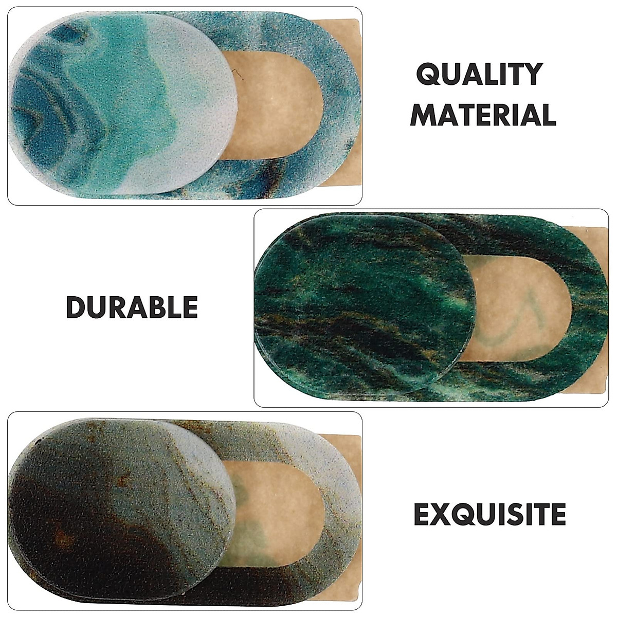 Hemobllo Webcam Cover - 6 Pcs Marble Laptop Camera Cover Slide Camera Blocker Web Cam Cover Sliders for Computer Cell Phone PC Tablet Notebook