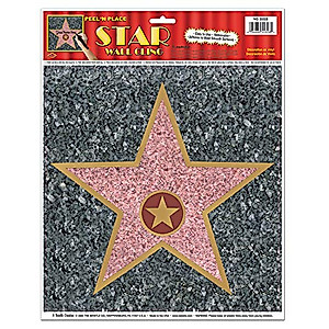 Beistle Walk of Fame Star Peel-N-Place Decoration