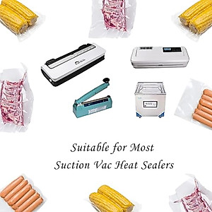 2 Pack 11" × 50' Vacuum Sealer Bag Rolls, Airproof Seal Bags for Food Storage, Meal Prep and Sous Vide, BPA-Free Thickened Sealer Bag Rolls