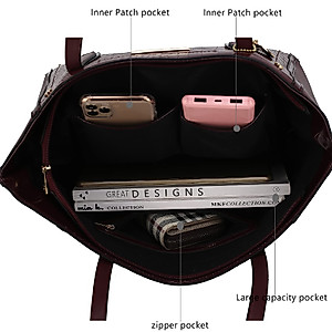 MKF Collection Tote Bag for Women -Vegan Leather Top-Handle Tote - Satchel Shoulder Handbag