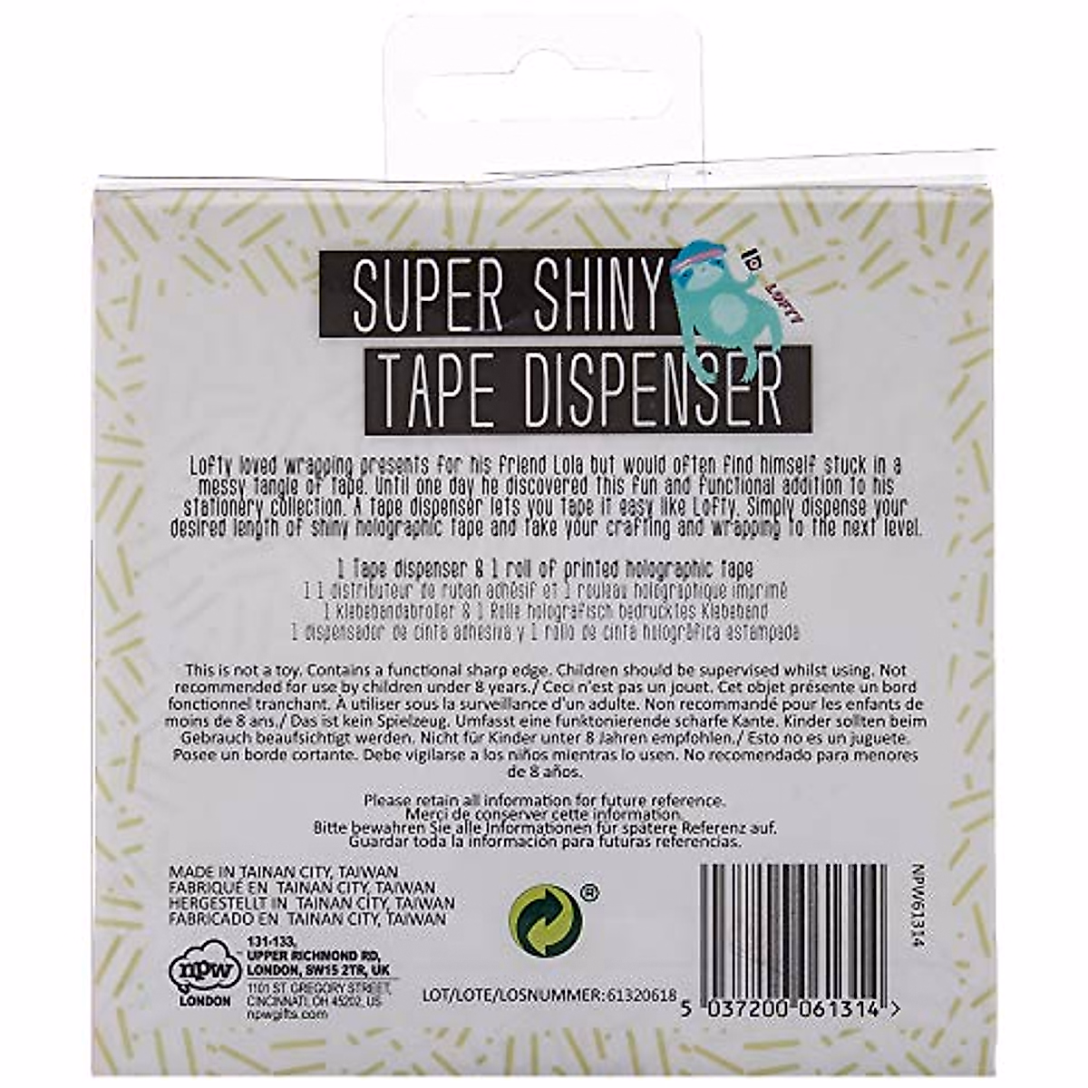 NPW Famalam Sloth Tape Dispenser