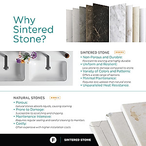 Fine Fixtures - Modern Grey 60" Bathroom Vanity Set, Satin Brass Hardware, Phoenix Stone Marble Top