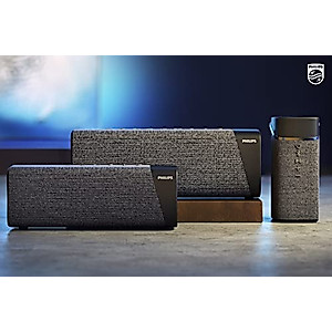 PHILIPS S7505 Wireless Bluetooth Speaker with Built-in Power-Bank, Large Bold Sound, Up to 20 Hours Playtime, IPX7 Waterproof, Shower Ready, Large Size, Gray