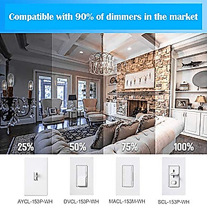 Mlambert Dimmable E12 LED Light Bulb, 40W Equivalent Candelabra Bulbs, 5000K Daylight White T6 4W T25 Filament Bulb for Chandeliers, Ceiling Fan, Pendant, Wall sconces, Pack of 5