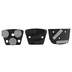 3PCS Diamond Sanding Pads, Diamond Grinding Discs, Floor Polisher Pads for Polishing Uneven Ground, Leveling Concrete