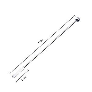 20 pcs Stainless Steel Coffee Beverage Stir Sticks Cocktail Stirrers Drink Swizzle Stick 7.4" Swizzle Stick Picks Tools
