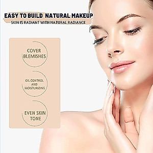 2PCS Skin Tone Adjusting CC Cream SPF 50,Cosmetics CC Cream Self Adjusting for Mature Skin, CC Cream Face Sunscreen and Foundation, Primer Moisturizing Skin Concealer Brightening Skin Tone