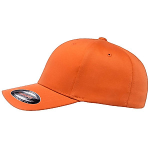 1967-1972 Ford F100 Pickup Truck Outline Design Flexfit 6277 Athletic Baseball Fitted Hat Cap Orange S/M