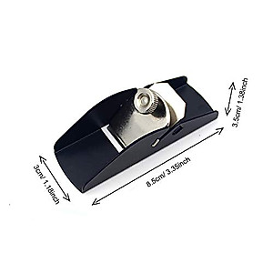 Mini Trimming Planer, Hand Planer, DIY Model Making Tool Woodworking Pocket Plane Hand Adjustable for Woodworking/Trimming/Wood Planing, Surface Smoothing(Black)