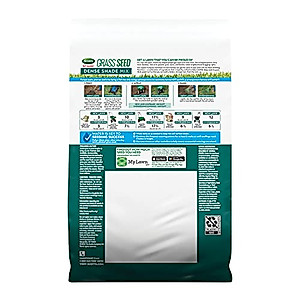Scotts Turf Builder Grass Seed Dense Shade Mix with Fertilizer and Soil Improver, Grows With Little Sunlight, 2.4 lbs.