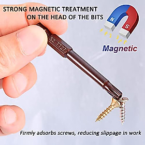 Torx Bits Set, PTSLKHN 24PCS Security Torx Bit Set, High Hardness S2 Alloy Steel, Magnetic, Anti-rust