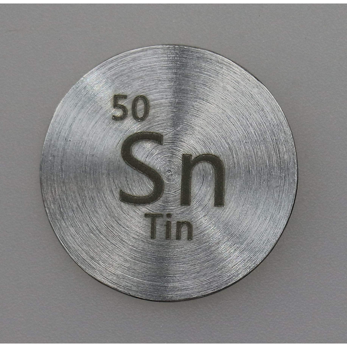 Tin (Sn) 24.26mm Metal Disc 99.9% Pure for Collection or Experiments