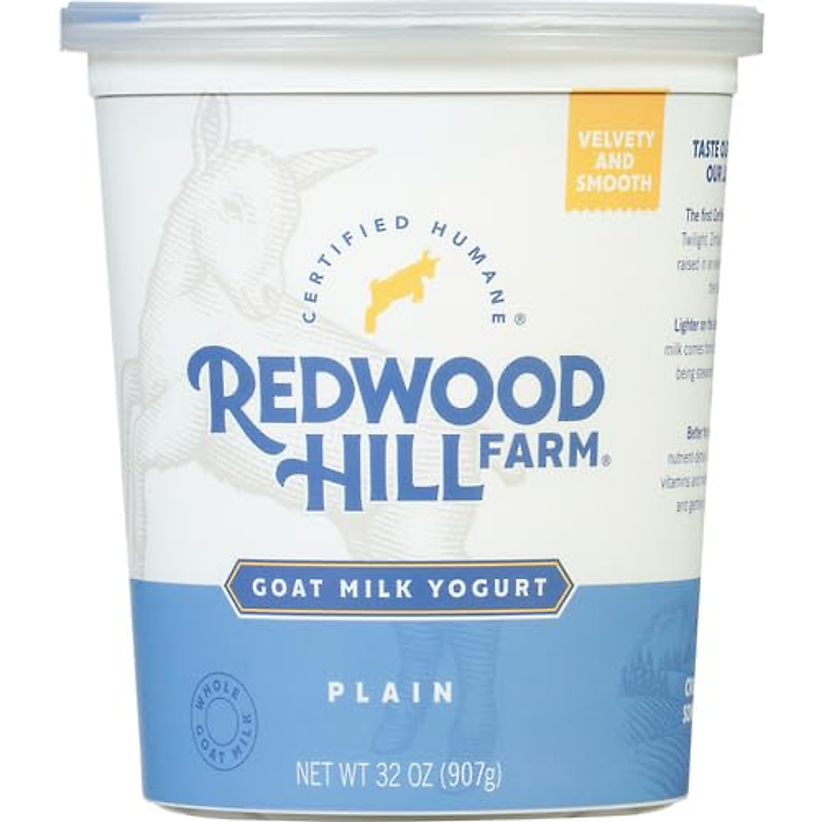 Redwood Hill Goat Milk Yogurt, Plain, 32 oz