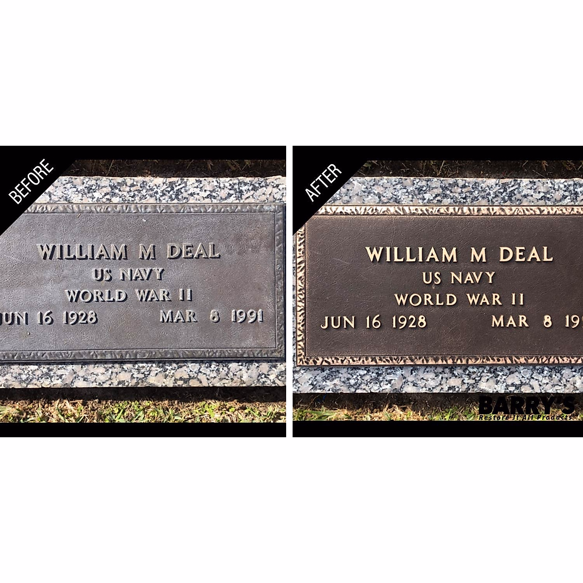 Barry's Restore It All Products - Cemetery Marker Care System | The Internet Sensation that cleans and restores Cemetery Markers! Removes hard water, calcium deposits and MORE!