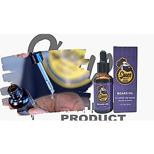 Sauce Authentic Product Beard Oil Conditioner (Champion) Scented, Softens and Moisturizes Beards with Argan Oil and Jojoba Oil,