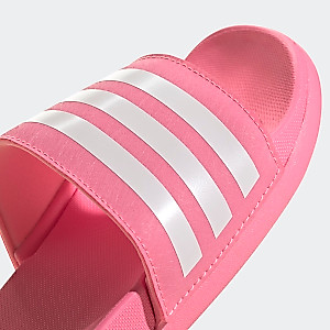 adidas Adilette Comfort Slide Sandal, Beam Pink/White/Beam Pink, 6 US Unisex Big Kid