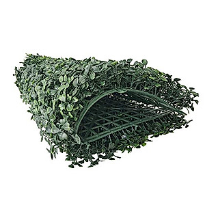 Artificial Greenery Boxwood, Privacy Fence Screen Faux Plant, UV Resistant Topiary Hedge, for Outdoor Indoor Use as Wall Backdrop, Garden, Backyard, Event Decorations (20” x 20”)
