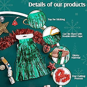 20 Pieces Parade Float Decorations with Foil Fringe Garland Set of 8 and Metallic Twist Garland Set of 12 Shiny Metallic Tassel Banner Ideal for Christmas Floats Party Wall Hanging Decorations